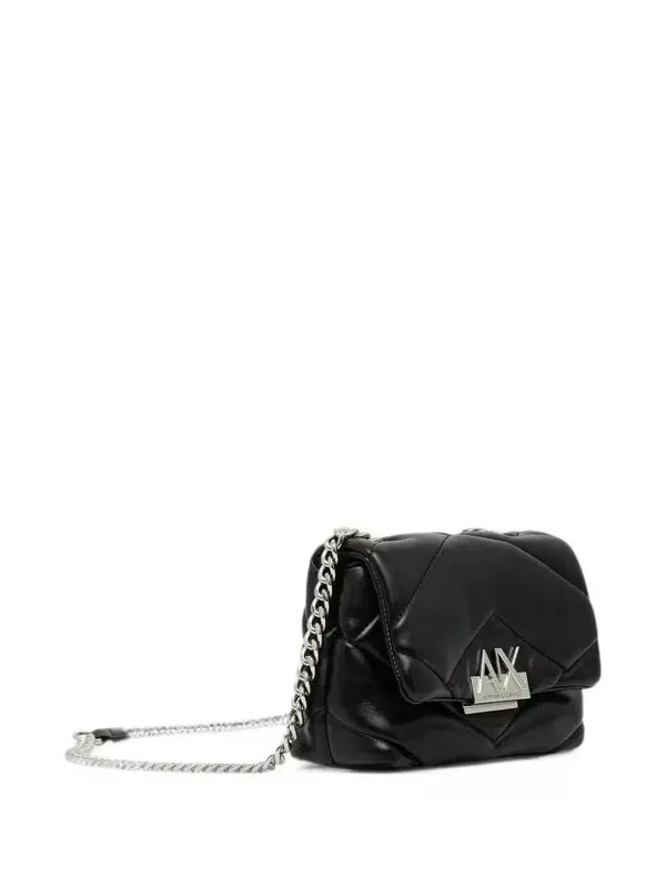 Armani Exchange Mini Quilted Logo-plaque Shoulder Bag