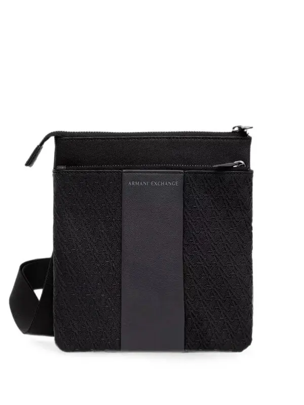 Armani Exchange Monogram-pattern Logo-patch Messenger Bag