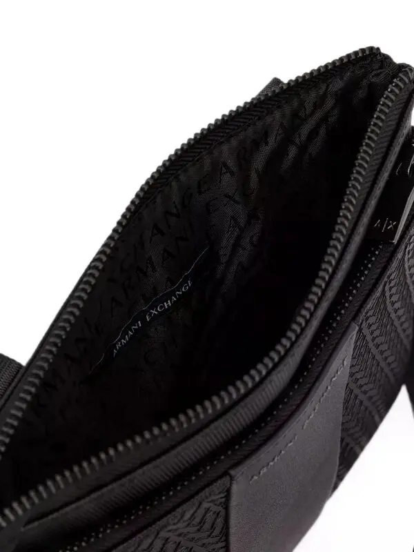 Armani Exchange Monogram-pattern Logo-patch Messenger Bag