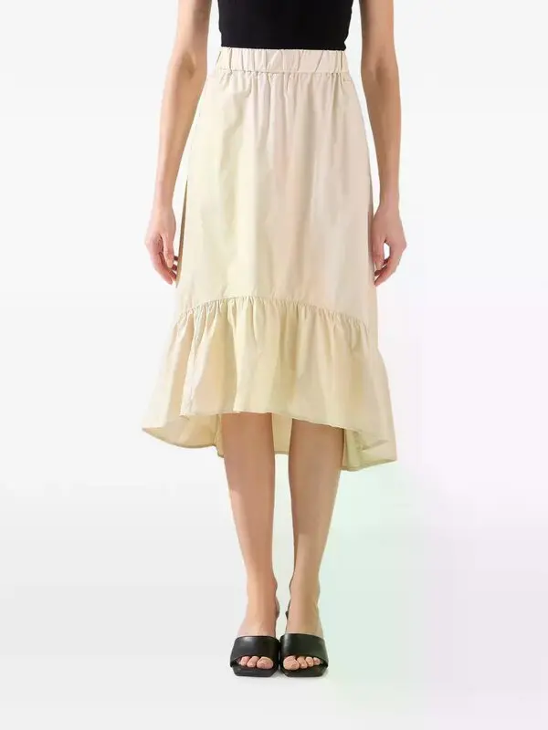 Armani Exchange Ruffled Asymmetric Skirt - Neutrals