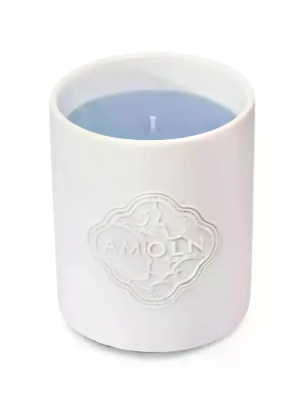 AMOLN Embossed Cylindrical Candle - White