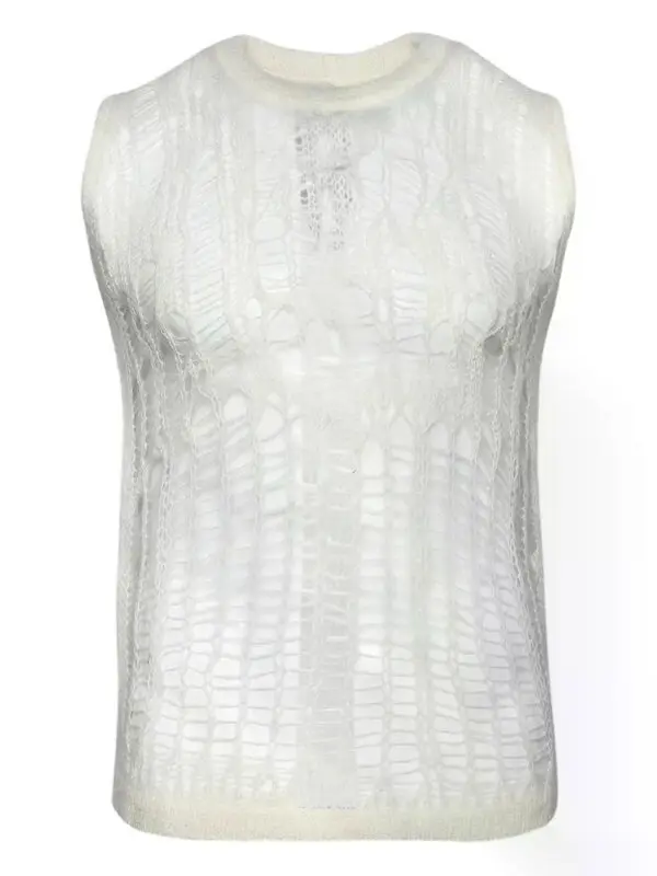 Rick Owens Open-knit Sleeveless T-shirt