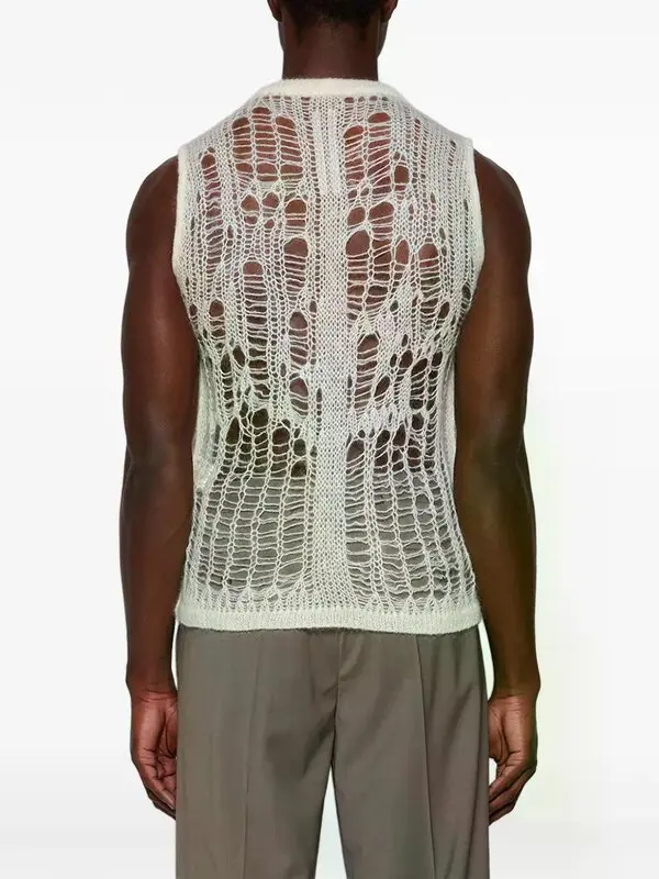 Rick Owens Open-knit Sleeveless T-shirt