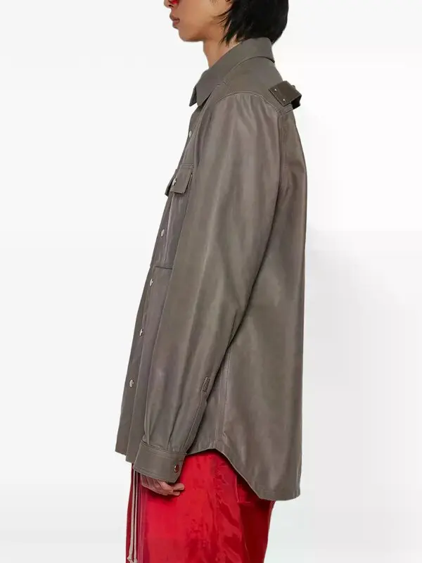 Rick Owens Giacca In Pelle Outershirt