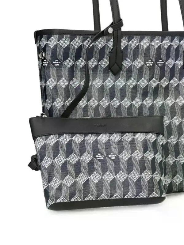 AU DEPART Medium No.47 Geometric-print Coated-canvas Tote Bag