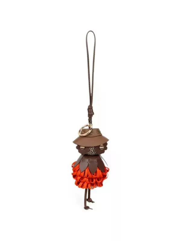 Borbonese Doll-pendant Key Ring - Brown