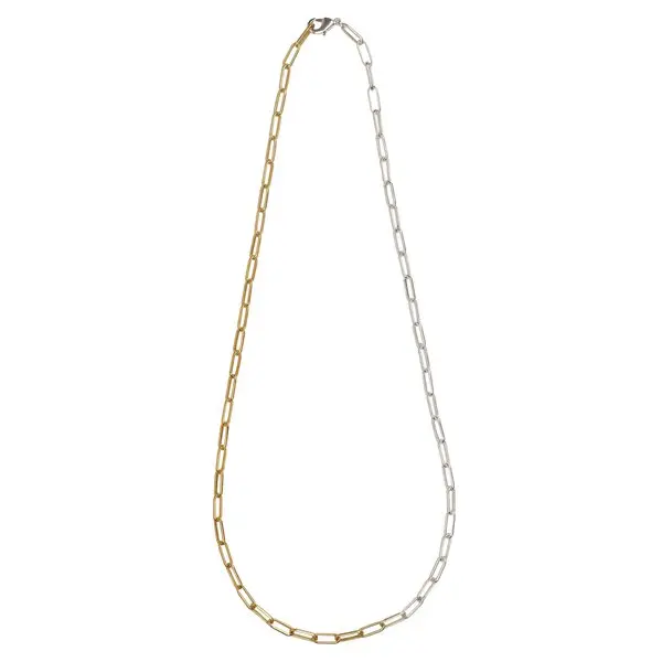 LILA RASA Gold / Silver Dual Tone Mix Metal Paperclip Chain - Gold/silver