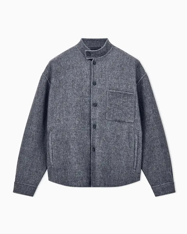 Giorgio Armani Shirt Oversized In Silk And Cashmere