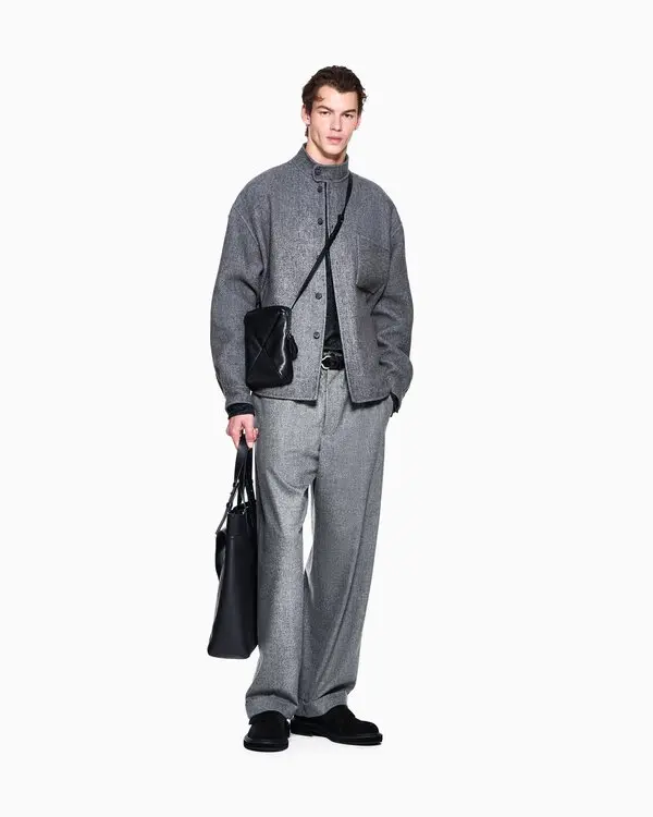 Giorgio Armani Shirt Oversized In Silk And Cashmere