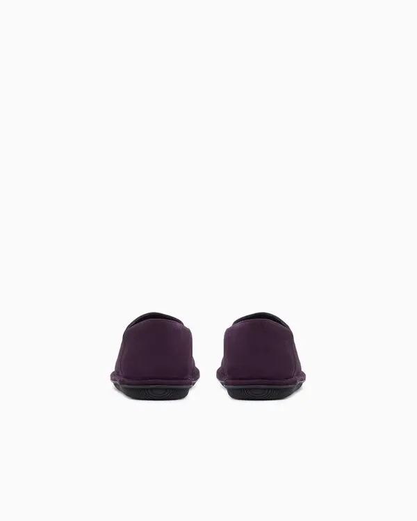 Giorgio Armani Slippers In Suede With Leather Lining And A Rubber Sole