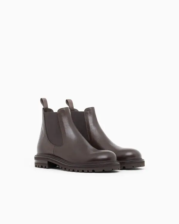 Giorgio Armani Boots In Nappa Leather And Rubber