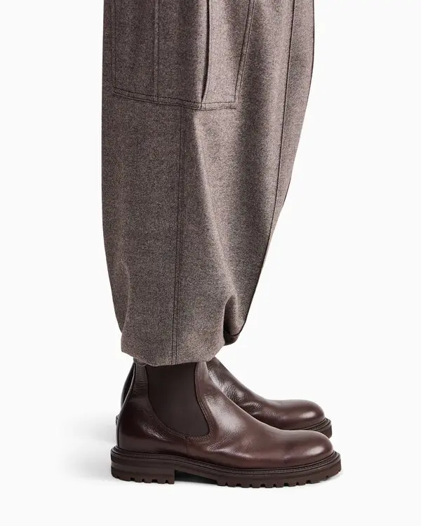 Giorgio Armani Boots In Nappa Leather And Rubber