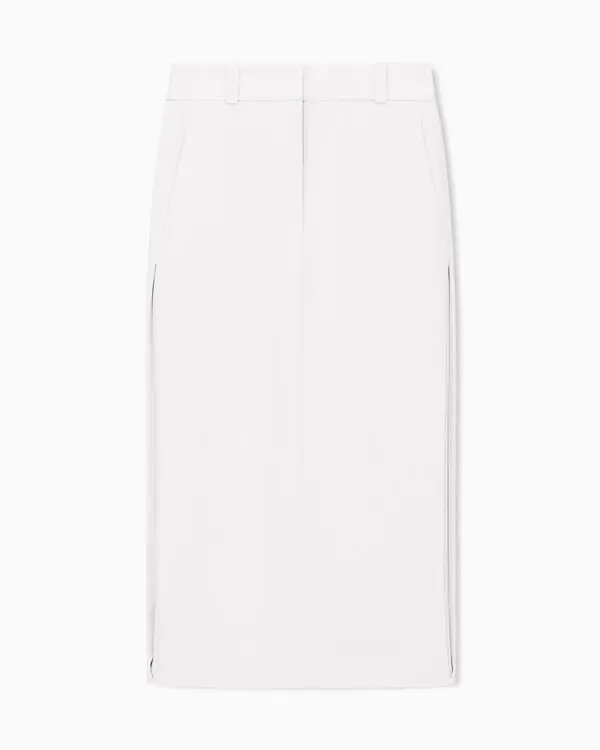 Giorgio Armani Unlined Slim Sheath Dress In Silk Cady With Slit