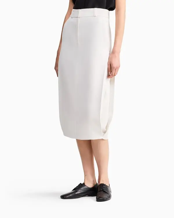Giorgio Armani Unlined Slim Sheath Dress In Silk Cady With Slit