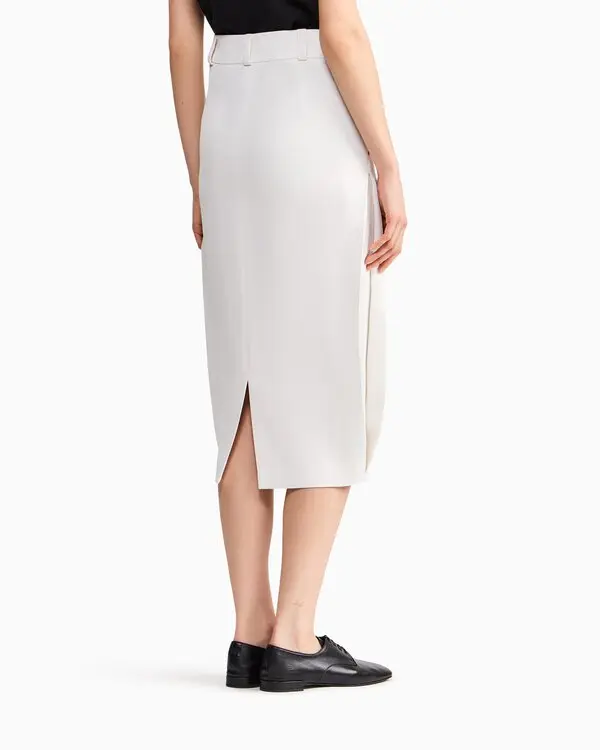 Giorgio Armani Unlined Slim Sheath Dress In Silk Cady With Slit