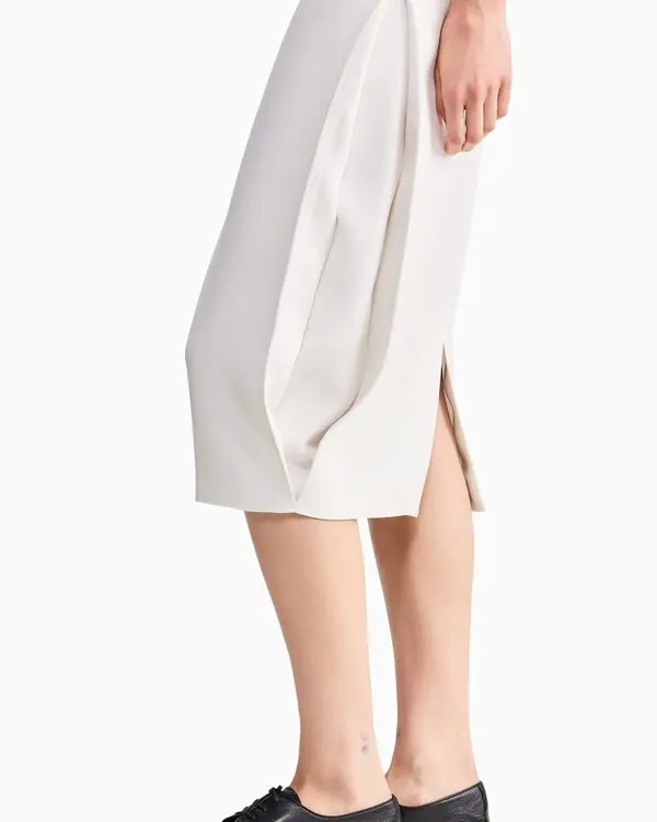 Giorgio Armani Unlined Slim Sheath Dress In Silk Cady With Slit