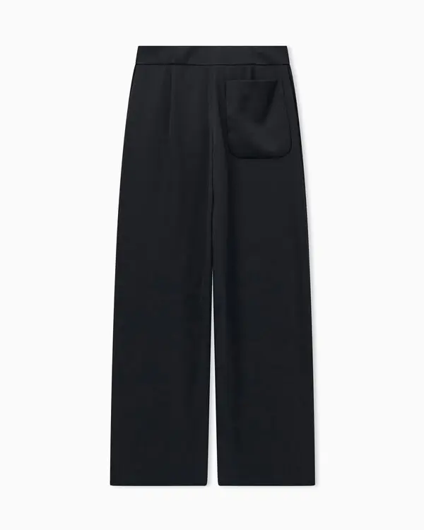 Giorgio Armani Embroidered Trouser Sera Regular Fit Satin Rhinestone Trim