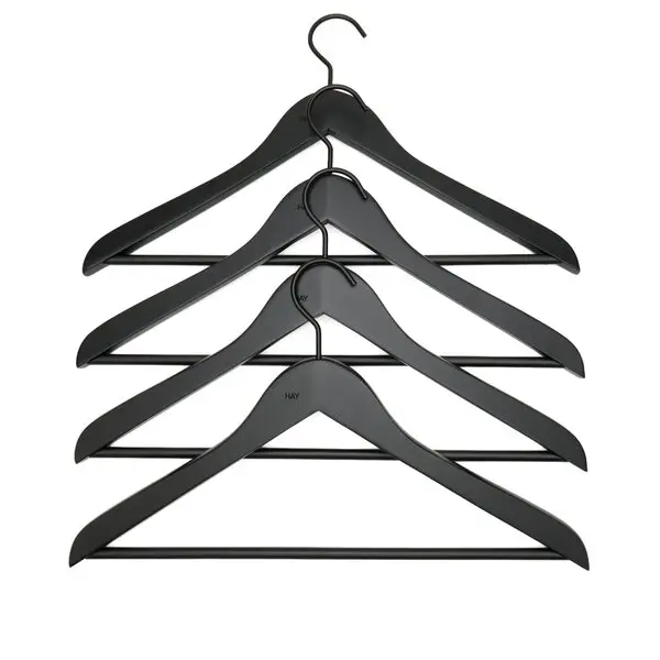 HAY Smooth Slim Bar Coat Hanger Set Of 4
