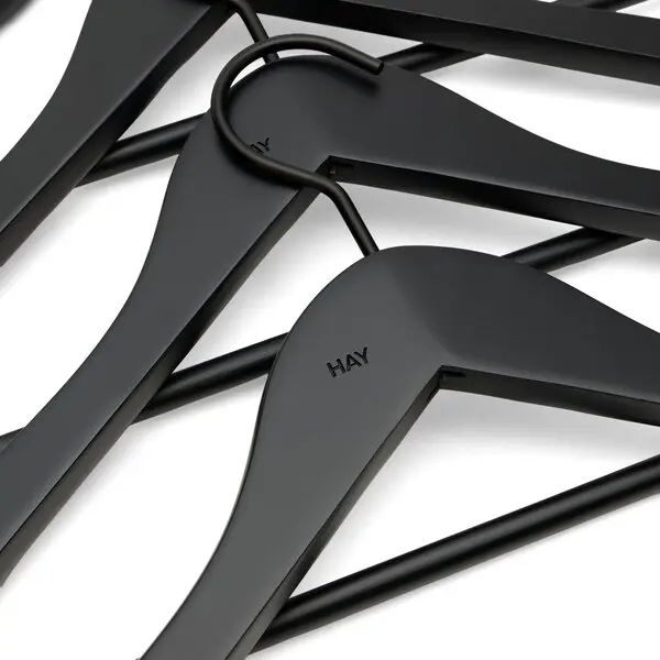 HAY Smooth Slim Bar Coat Hanger Set Of 4