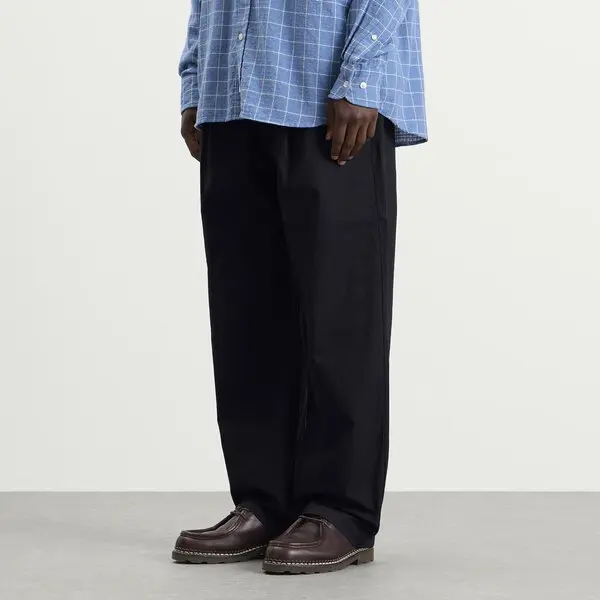 Folk Drawcord Loose Trouser - Navy Ripstop