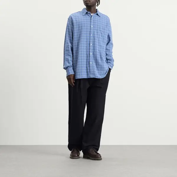 Folk Drawcord Loose Trouser - Navy Ripstop
