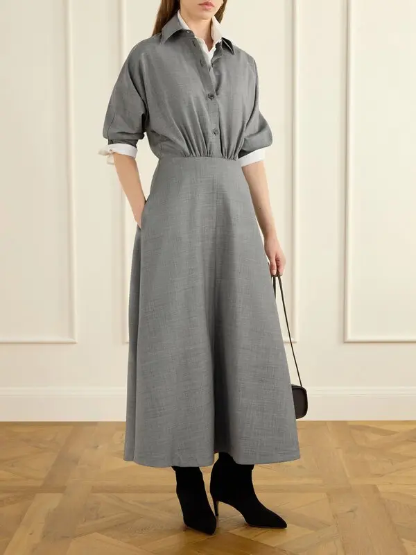 Altuzarra Eleanor Midi Shirtdress - Gray