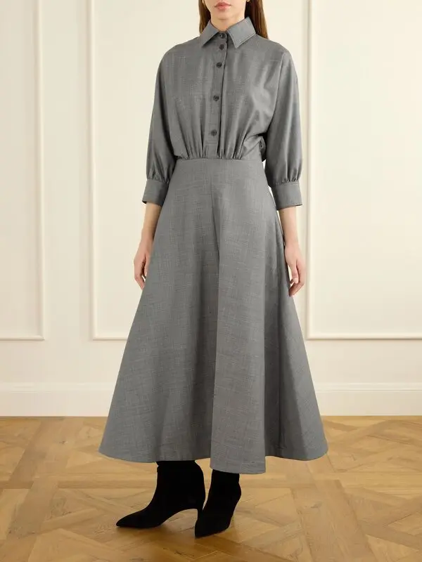 Altuzarra Eleanor Midi Shirtdress - Gray