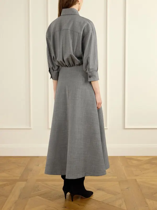 Altuzarra Eleanor Midi Shirtdress - Gray
