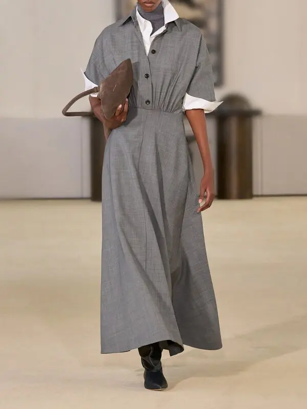 Altuzarra Eleanor Midi Shirtdress - Gray