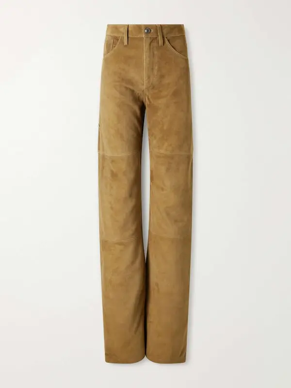 Altuzarra Mills Suede Straight-leg Pants