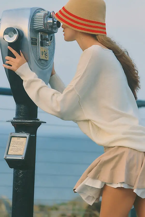 Anthropologie Haley Cotton Len Sweater - Egret