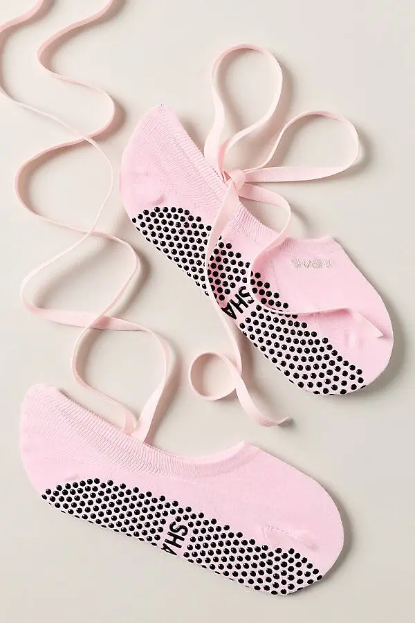 Shashi Essentials Ballet Tie No Show Socks - Pink
