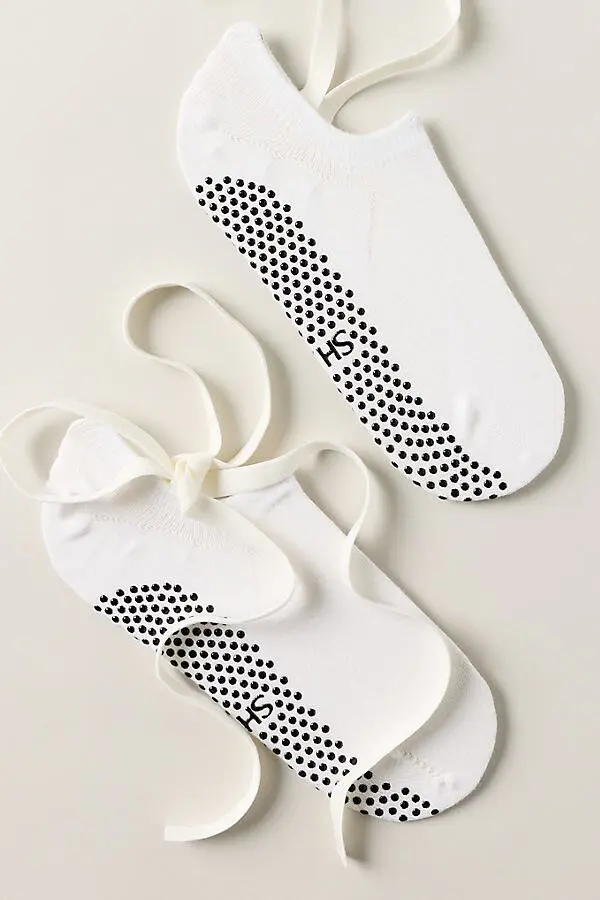Shashi Essentials Ballet Tie No Show Socks - White