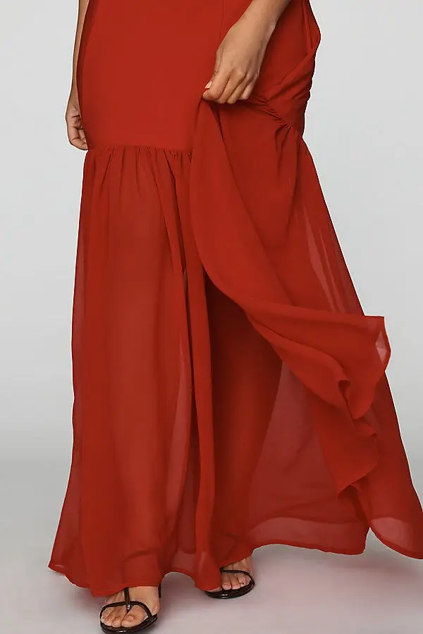 HUTCH Emilia Pleated Maxi Dress