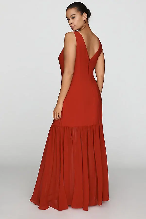 HUTCH Emilia Pleated Maxi Dress