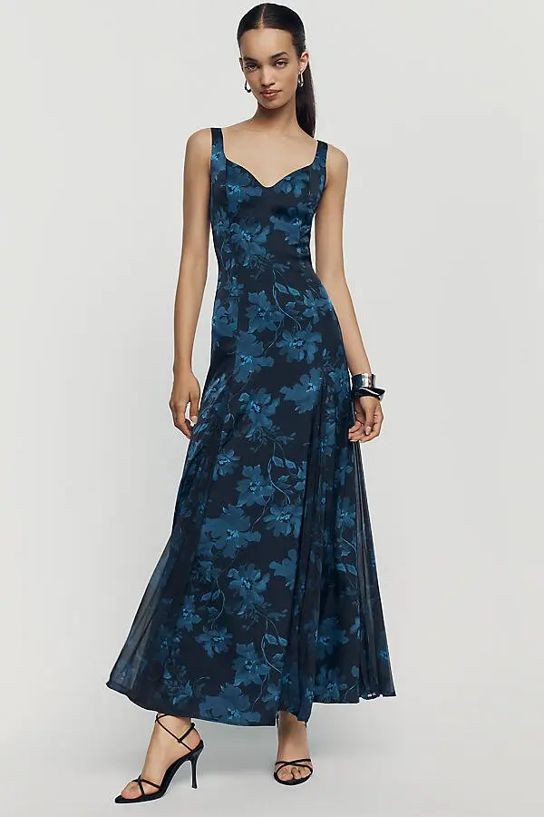 HUTCH Neamy Floral Print Maxi Dress