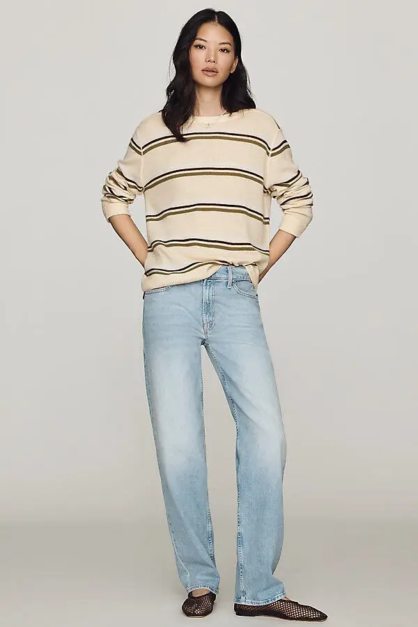 MOTHER The Newbie Skimp Mid-rise Relaxed Straight Jeans