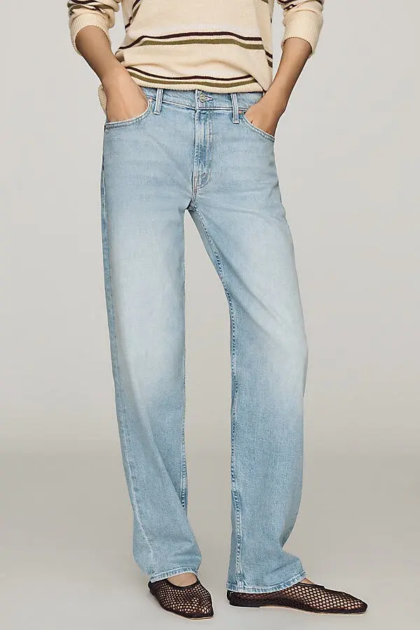 MOTHER The Newbie Skimp Mid-rise Relaxed Straight Jeans