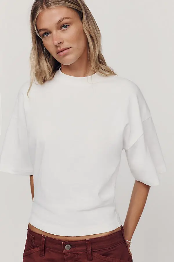 BAYSE 100% Cotton Drop-shoulder Tee