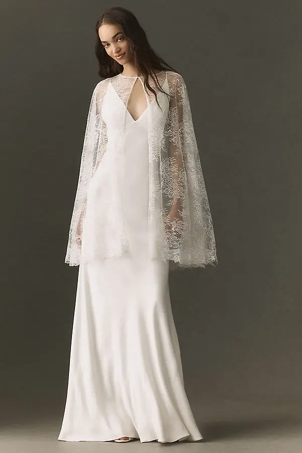 Watters Winnie Cape Floral Lace