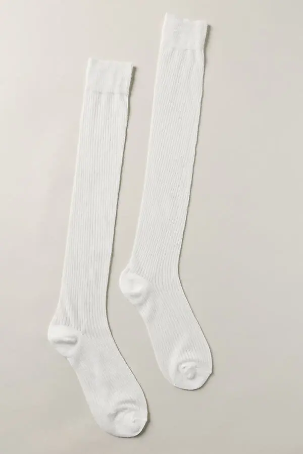HIGH HEEL JUNGLE Everythg's Fe Sheer Socks - White