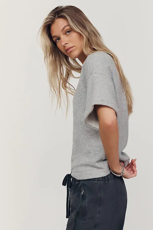 NATION LOS ANGELES Bane 100% Cotton Tee - Heather Grey