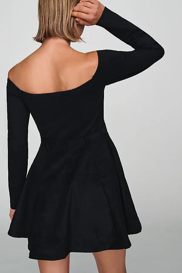 Maeve Faux-suede Belted Mi Dress