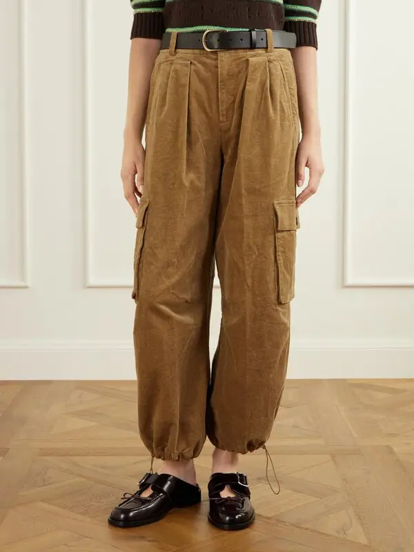 Sea Garret Stretch Cotton-corduroy Balloon Pants