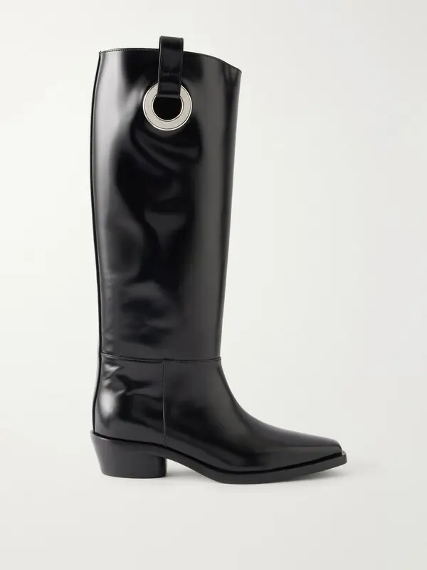 Proenza Schouler Bronco Grommet Embellished Leather Knee-high Boots