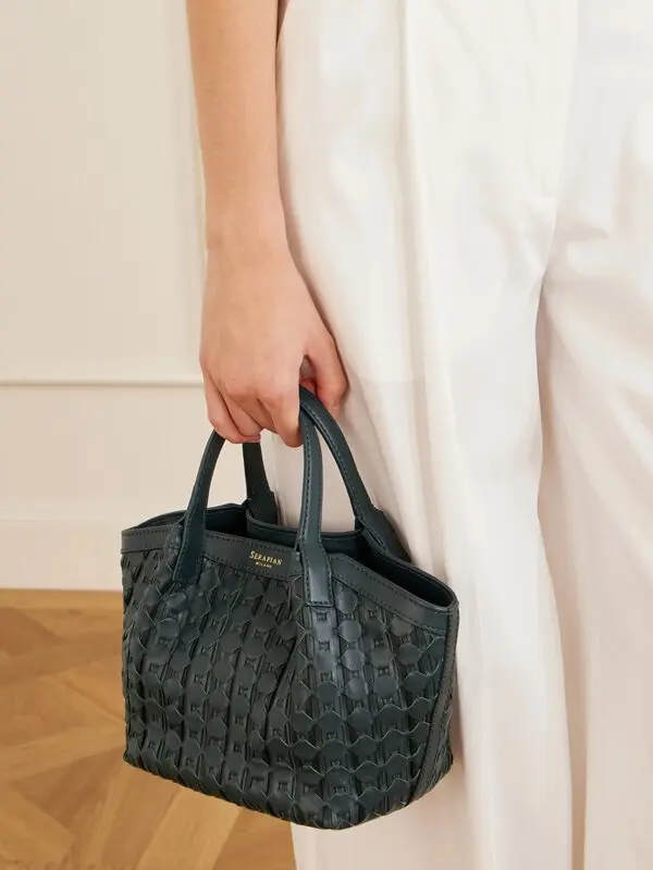 SERAPIAN Secret Mosaico Leather Tote