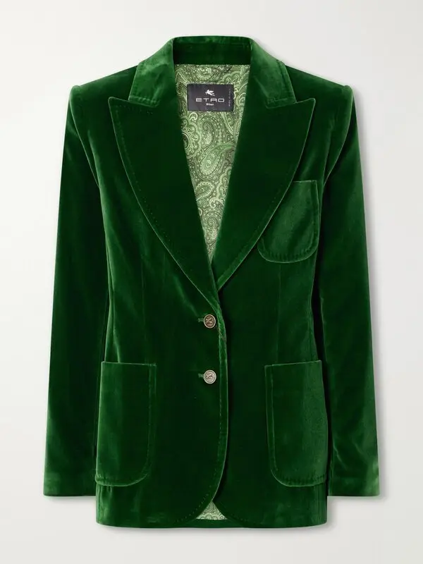 Etro Stretch-cotton Velvet Blazer