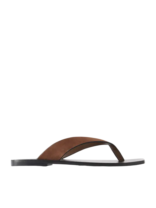 A.emery Kinto Suede Thong Sandals - Brown