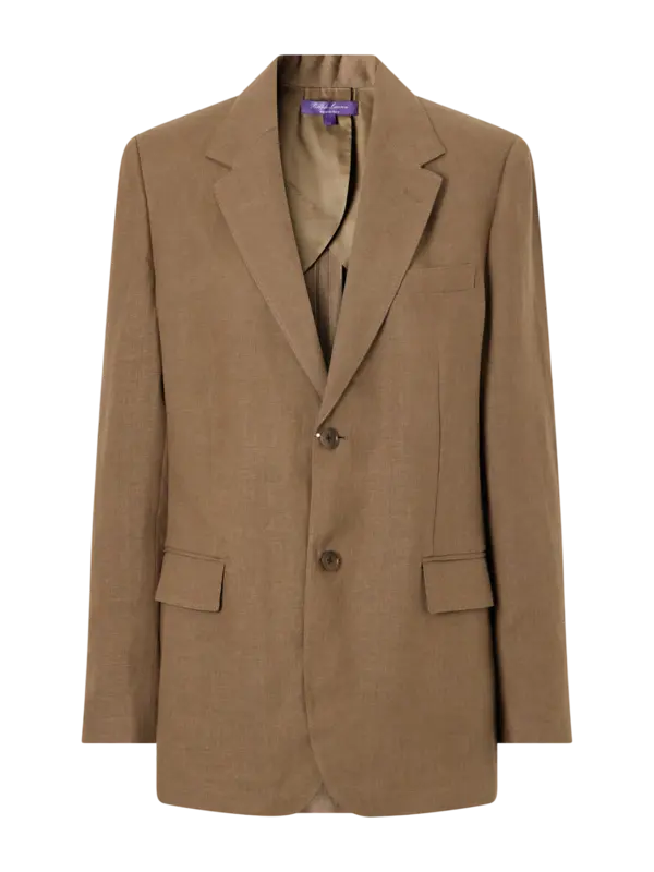 Ralph Lauren Marcy Single-breasted Linen Blazer - Brown