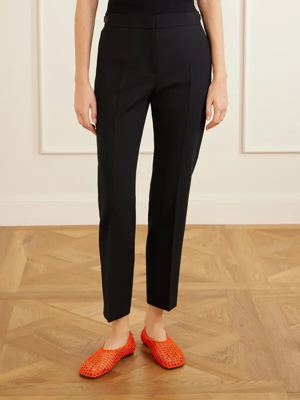 Max Mara Mxmacino" Wool-blend Slim-leg Pants - Black